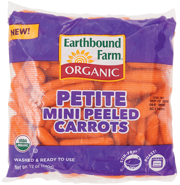 Fresh Organic Mini Peeled Carrots | Earthbound Farm | Since 1984