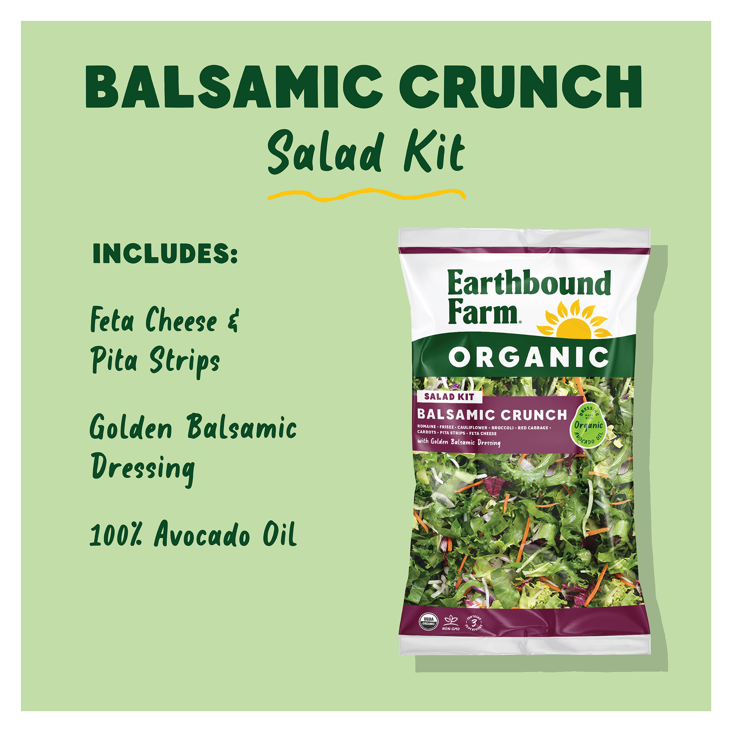 Balsamic Crunch Salad Kit - earthboundfarm